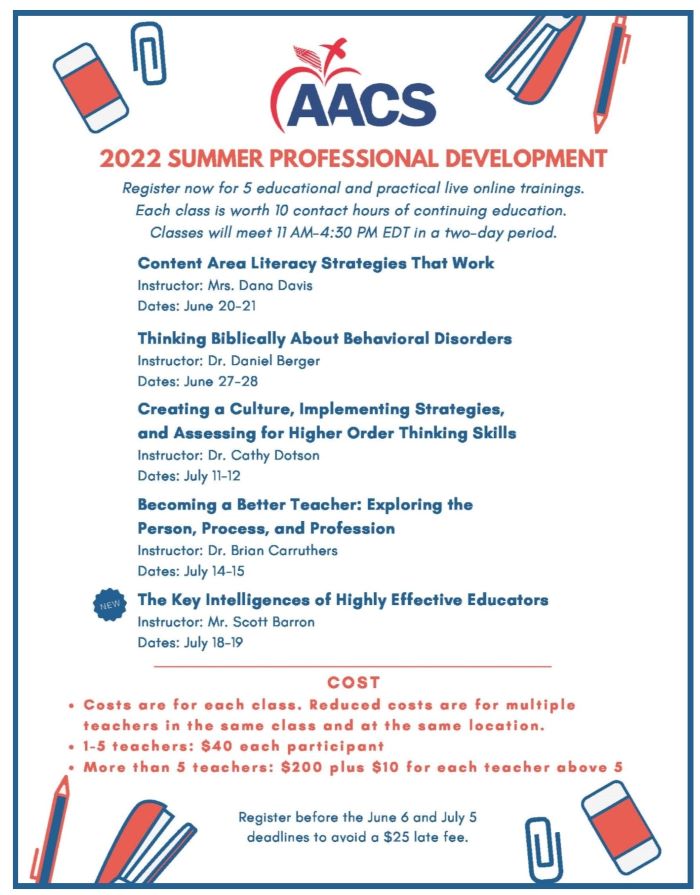 Summer Professional Development - American Association of Christian Schools